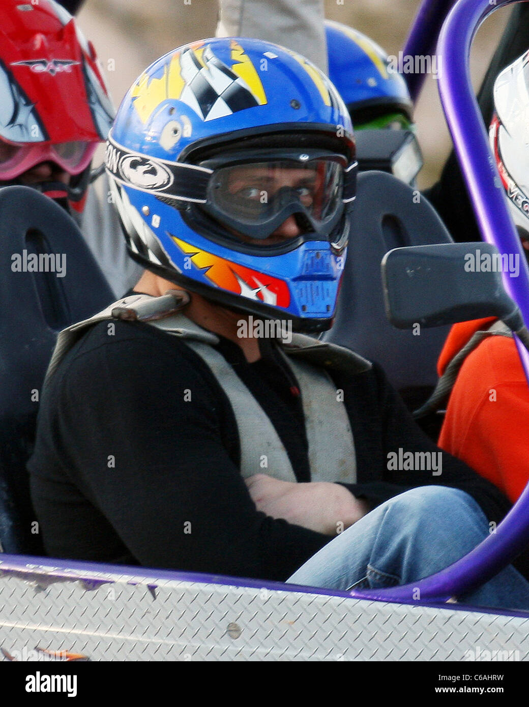 Alex Reid takes a ride in a dune buggy around the Nevada Desert. Las ...