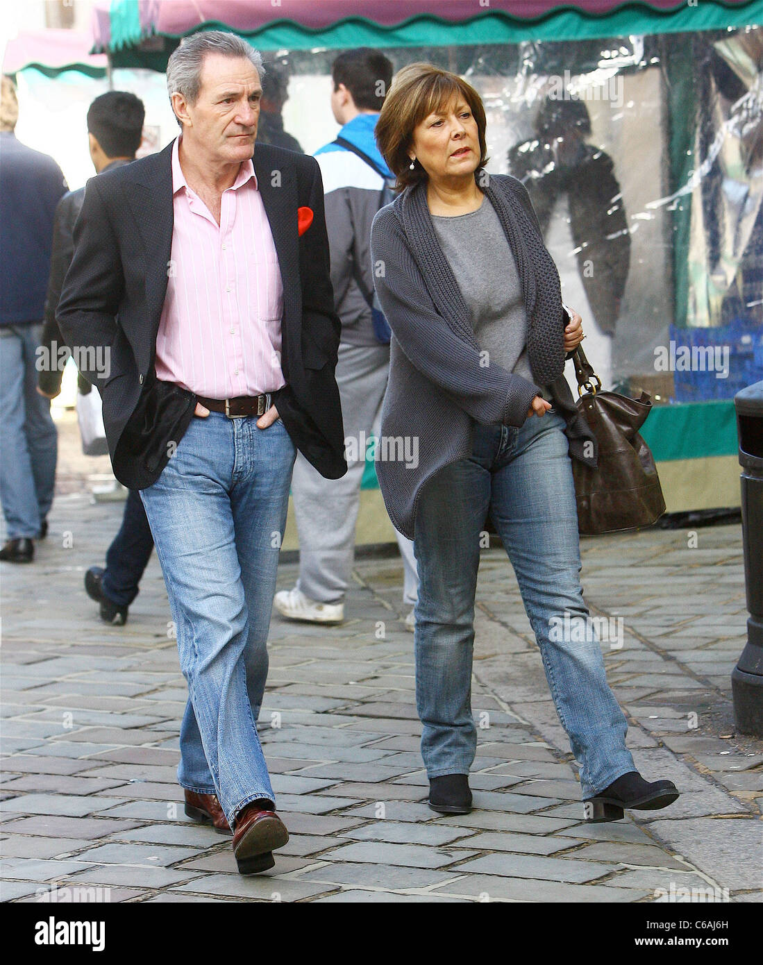 Lynda Bellingham and husband Michael Pattemore take a stroll along ...