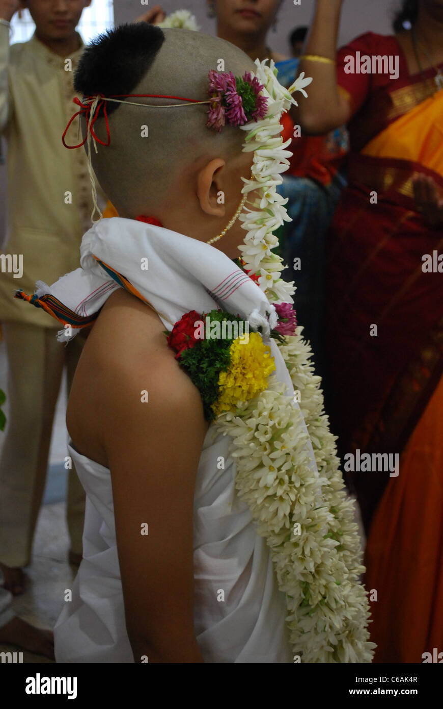 in india bramin celebrating munj Stock Photo - Alamy