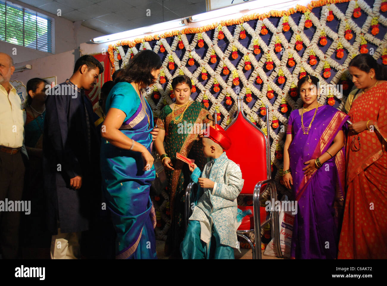 in india bramin celebrating munj Stock Photo - Alamy