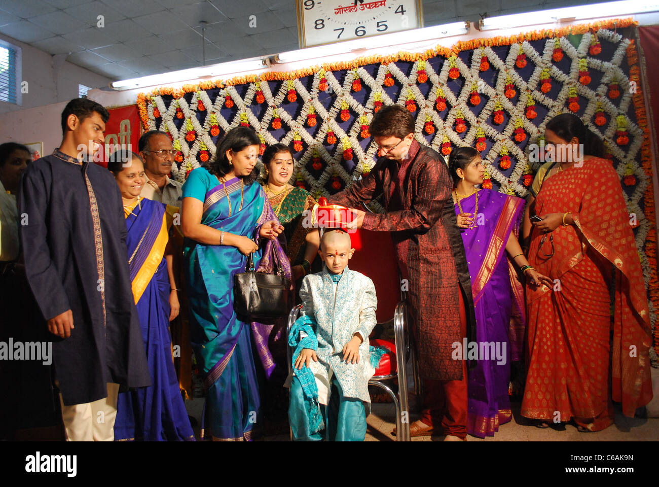 in india bramin celebrating munj Stock Photo - Alamy