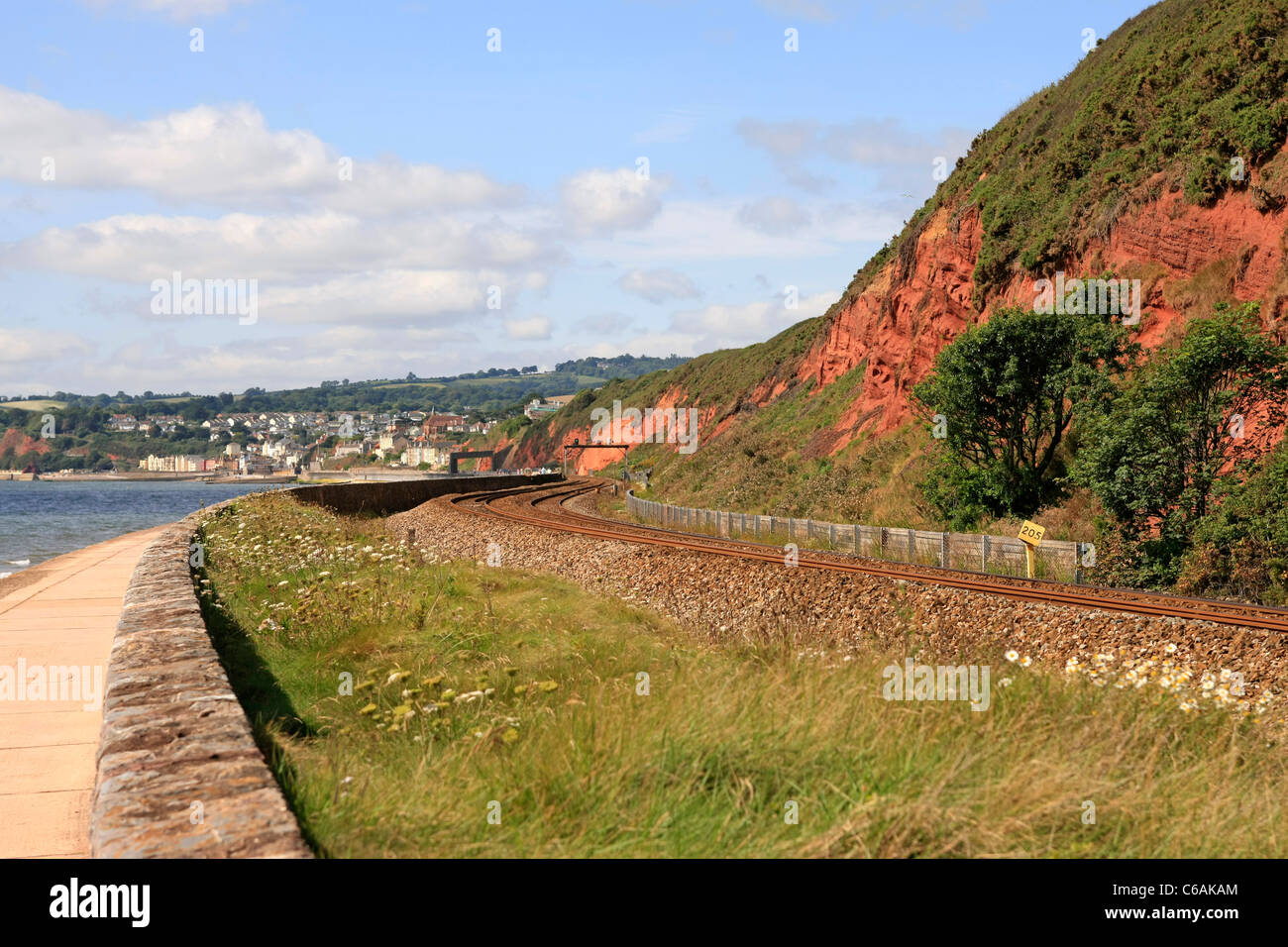 The Coastal path from Dawlish Warren to Dawlish in Devon Stock Photo ...