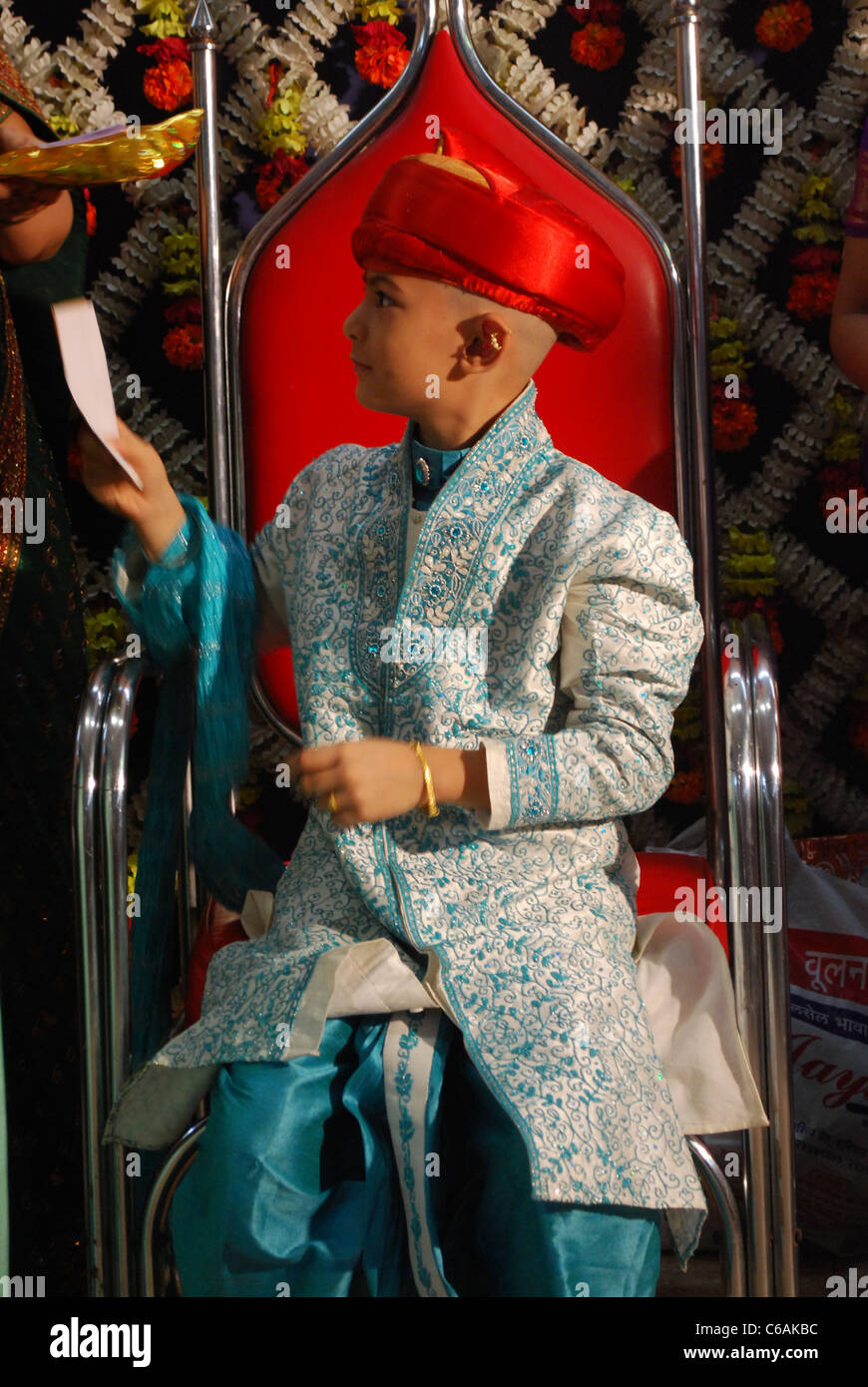 in india bramin celebrating munj Stock Photo - Alamy