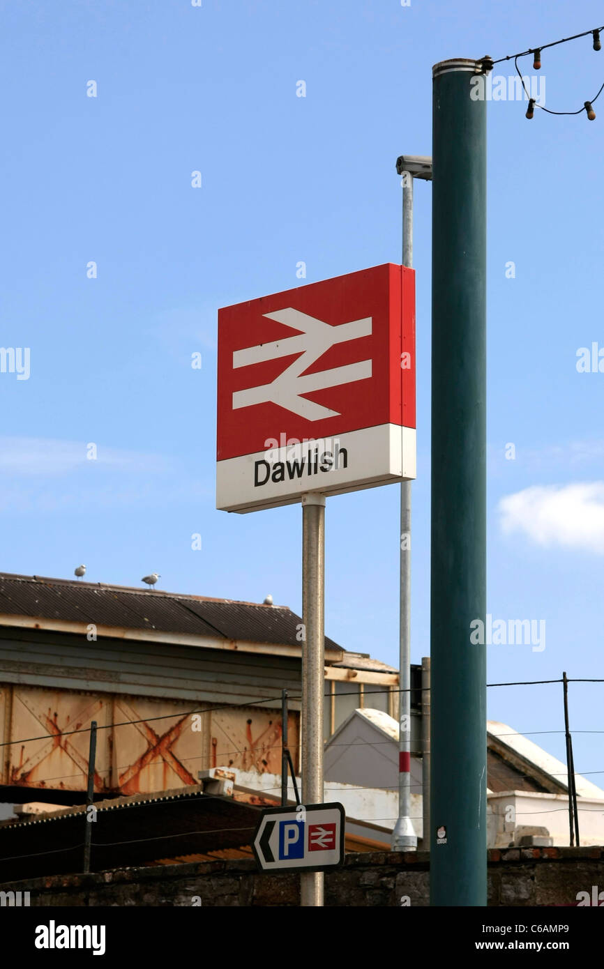 Dawlish Railways Station Signpost Stock Photo - Alamy