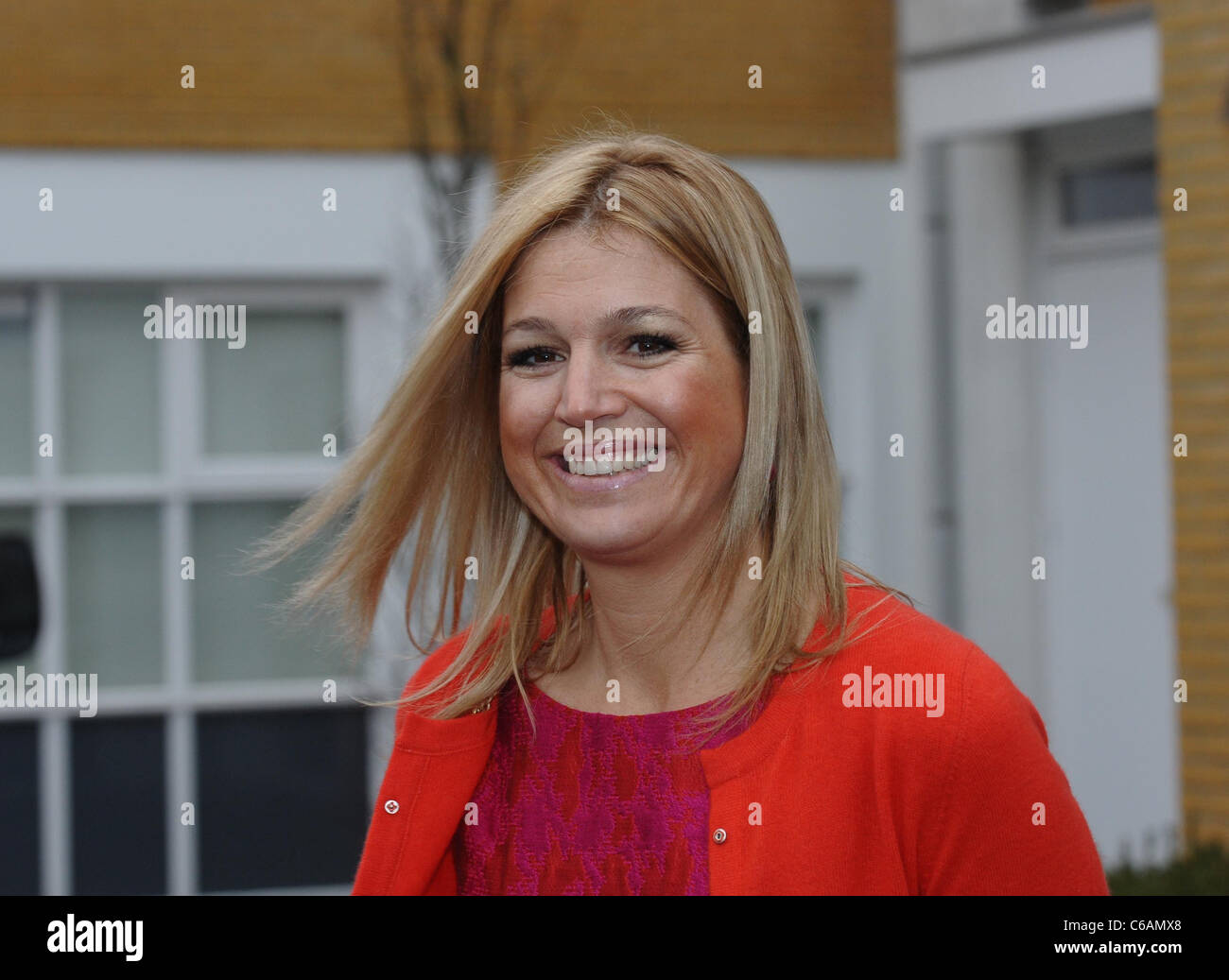 Princess Maxima of the Netherlands visits the Bicyclebus in her role as ...