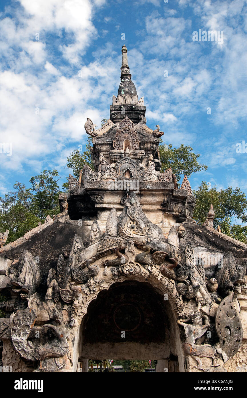 Wat Lai Hin. Lampang. Northern Thailand Stock Photo - Alamy