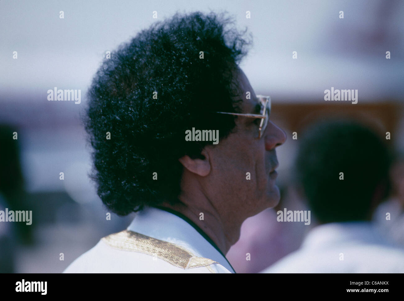 Libyan President Muammar Gaddhafi during celebrations in Tripoli ...