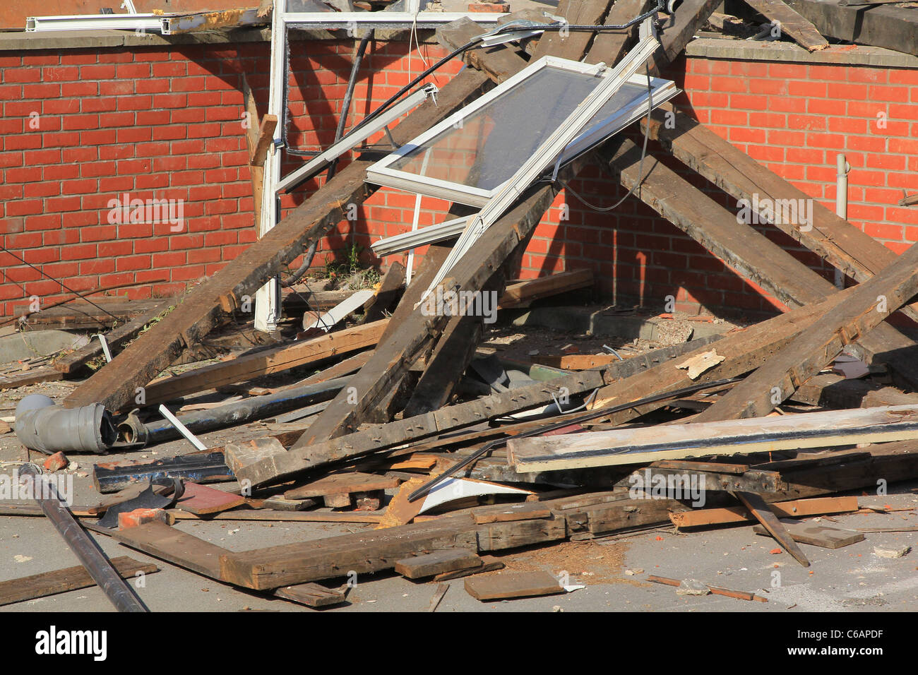 demolition site, fencing, health and safety Stock Photo - Alamy