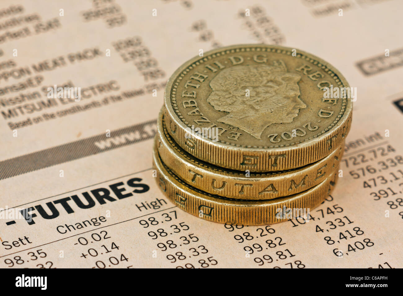 Pounds coins stack hi-res stock photography and images - Alamy