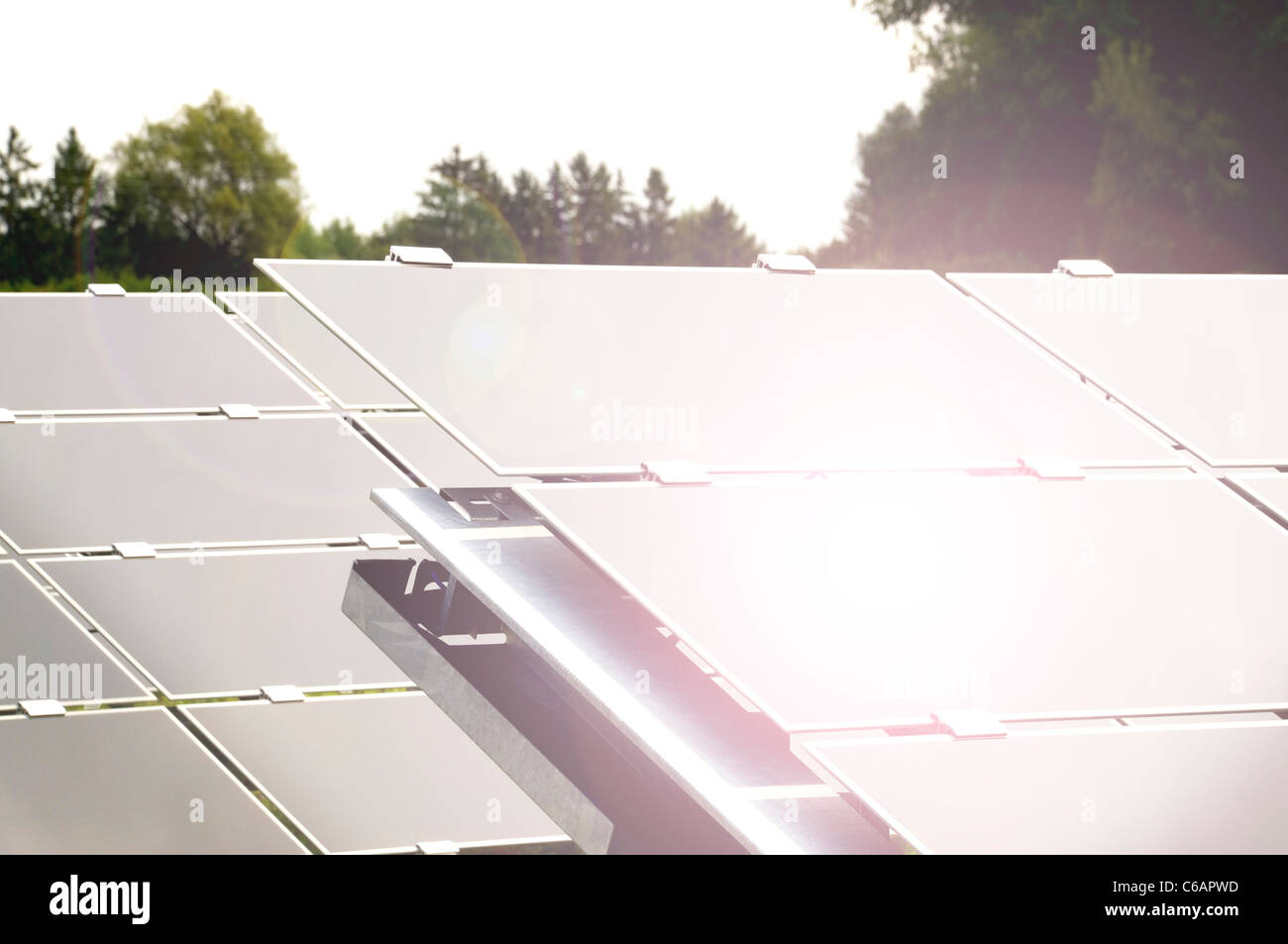 Large Solar Panels in a solar parc in Germany Stock Photo - Alamy