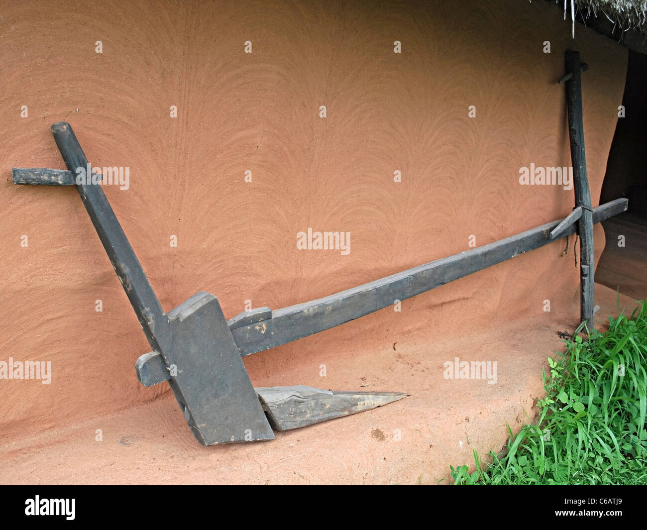 Wooden plough in a museum hi-res stock photography and images - Alamy