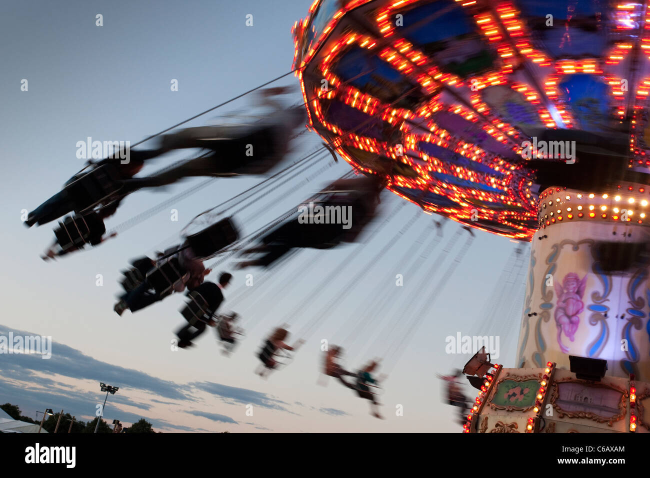Spinning carnival ride hi-res stock photography and images - Alamy