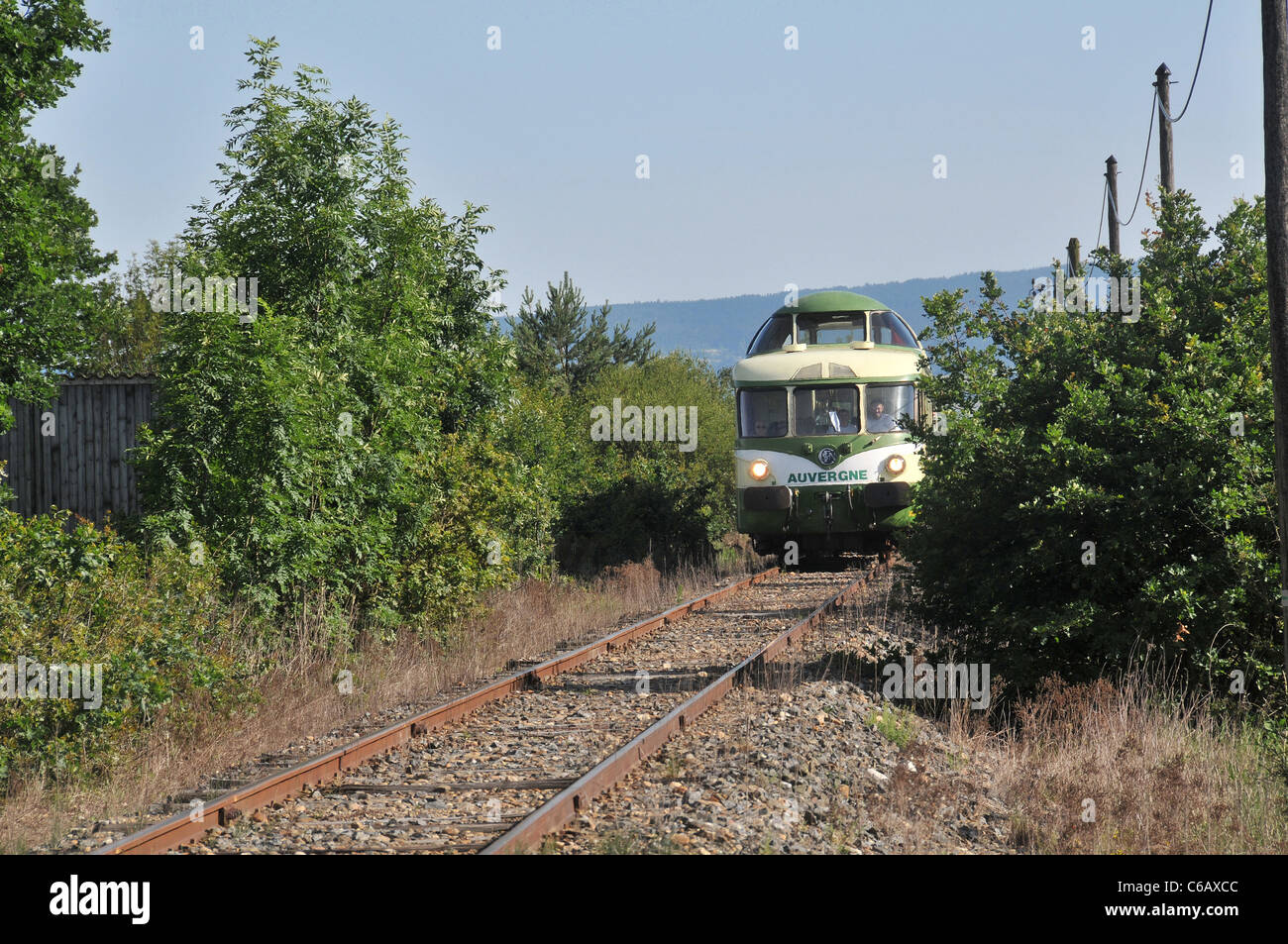 touristic panoramic train of Livradois-Forez Ambert France Stock Photo ...