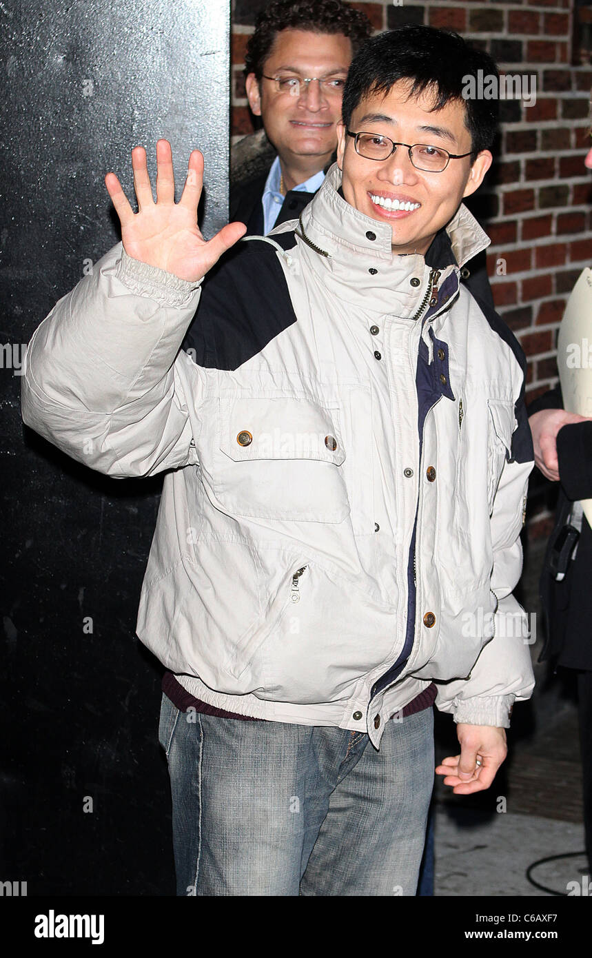 Joe Wong outside the Ed Sullivan Theater for the 'Late Show With David ...