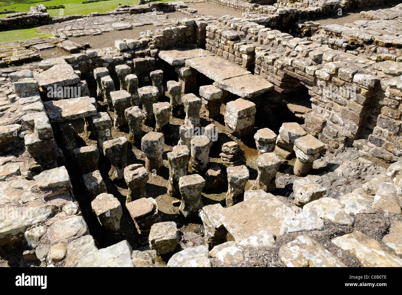 Heated dining room of the commandant's house (praetorium), Vercovicium ...