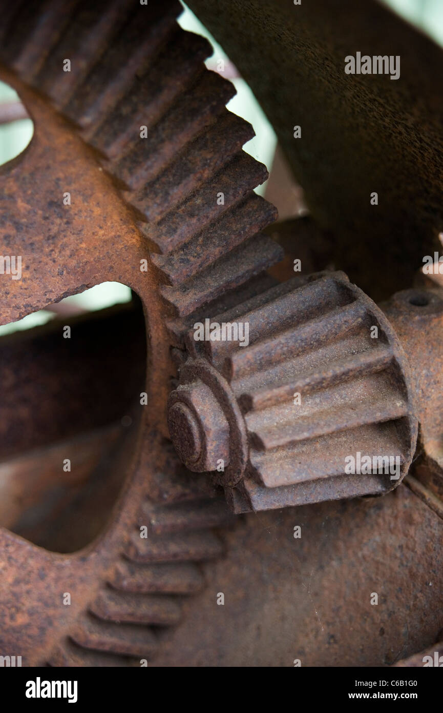 old rusty gear wheels Stock Photo - Alamy