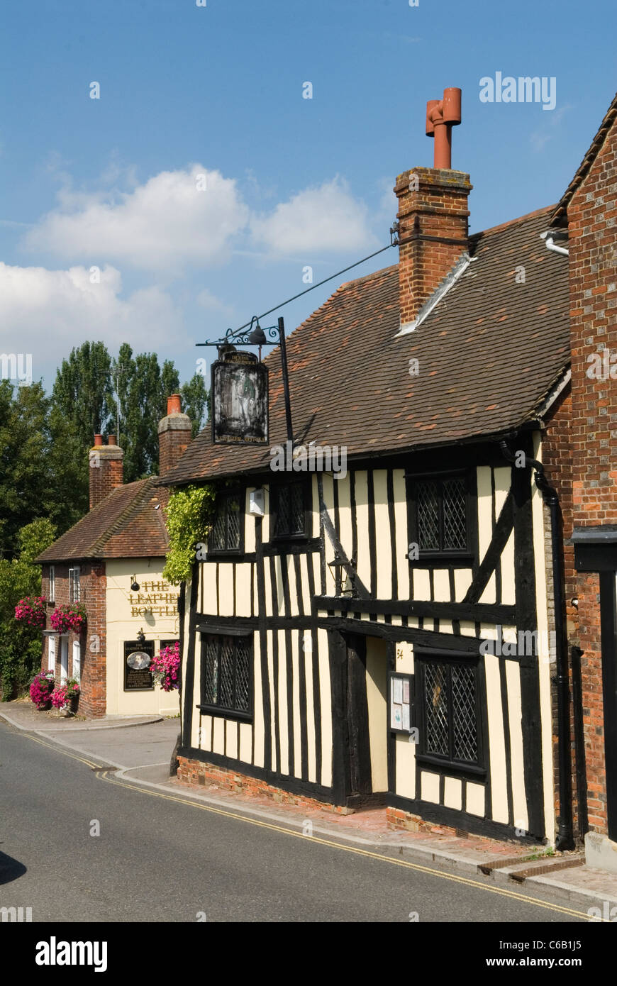 Charles Dickens used the half timbered pub The Leather Bottle in this ...