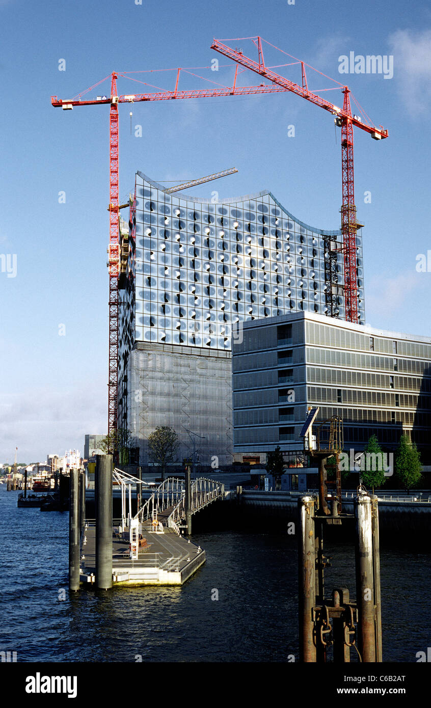 Hochtief construction site of the future Elbphilharmonie (Hamburg Opera ...