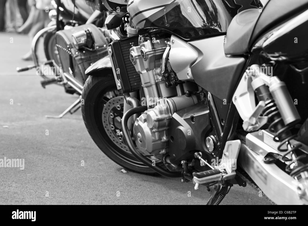motorcycle, focus on a center Stock Photo - Alamy