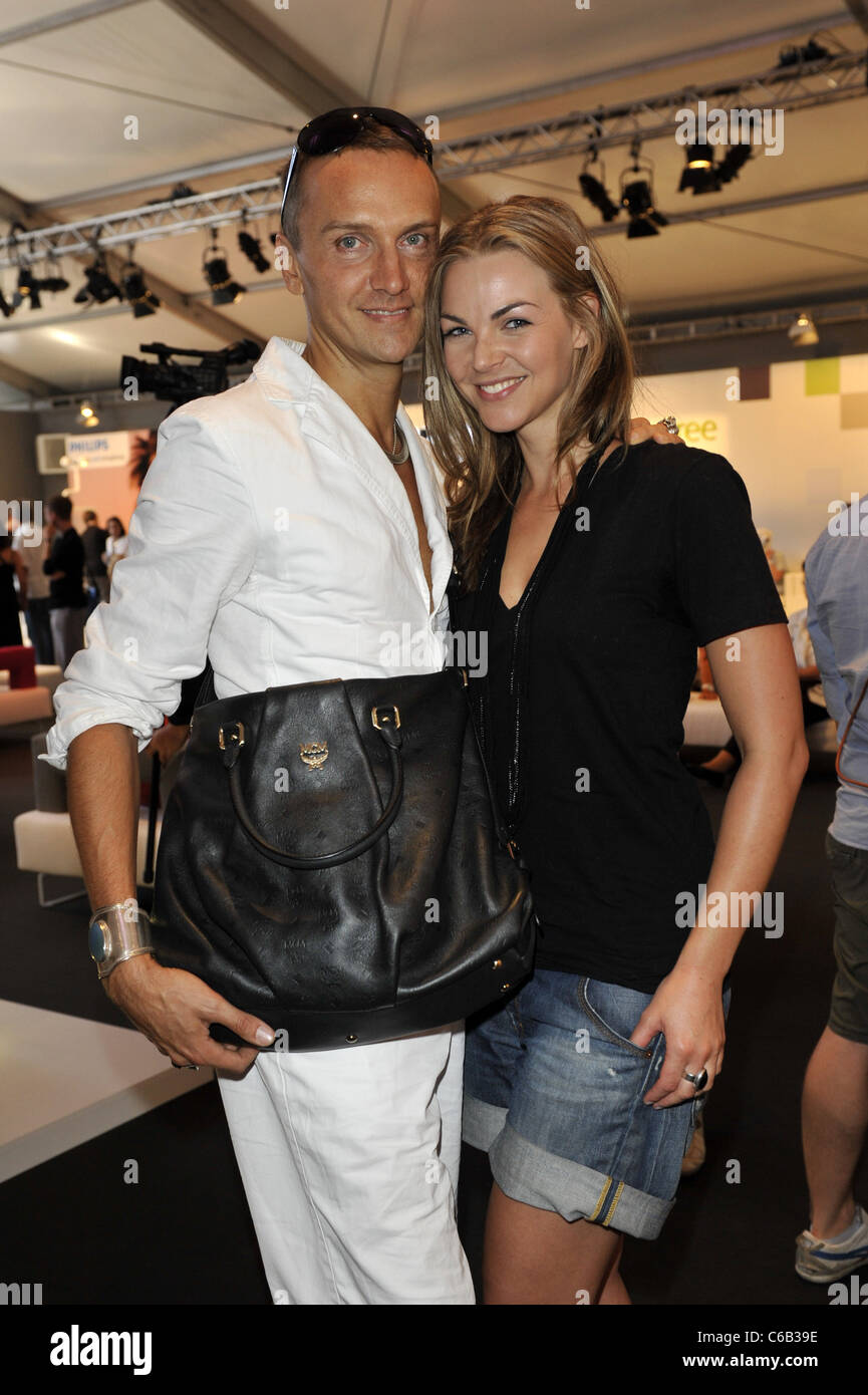 Hubertus Regout and Annika Kipp at Anja Gockel fashion show at Mercedes ...