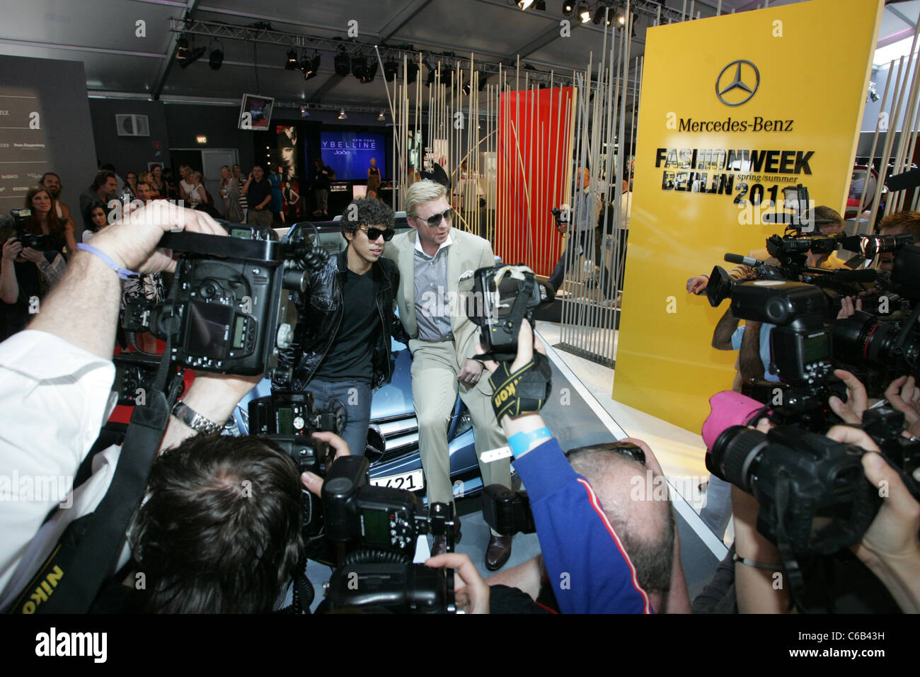 Boris Becker, son Noah Gabriel at the Laurel fashion show at Mercedes ...
