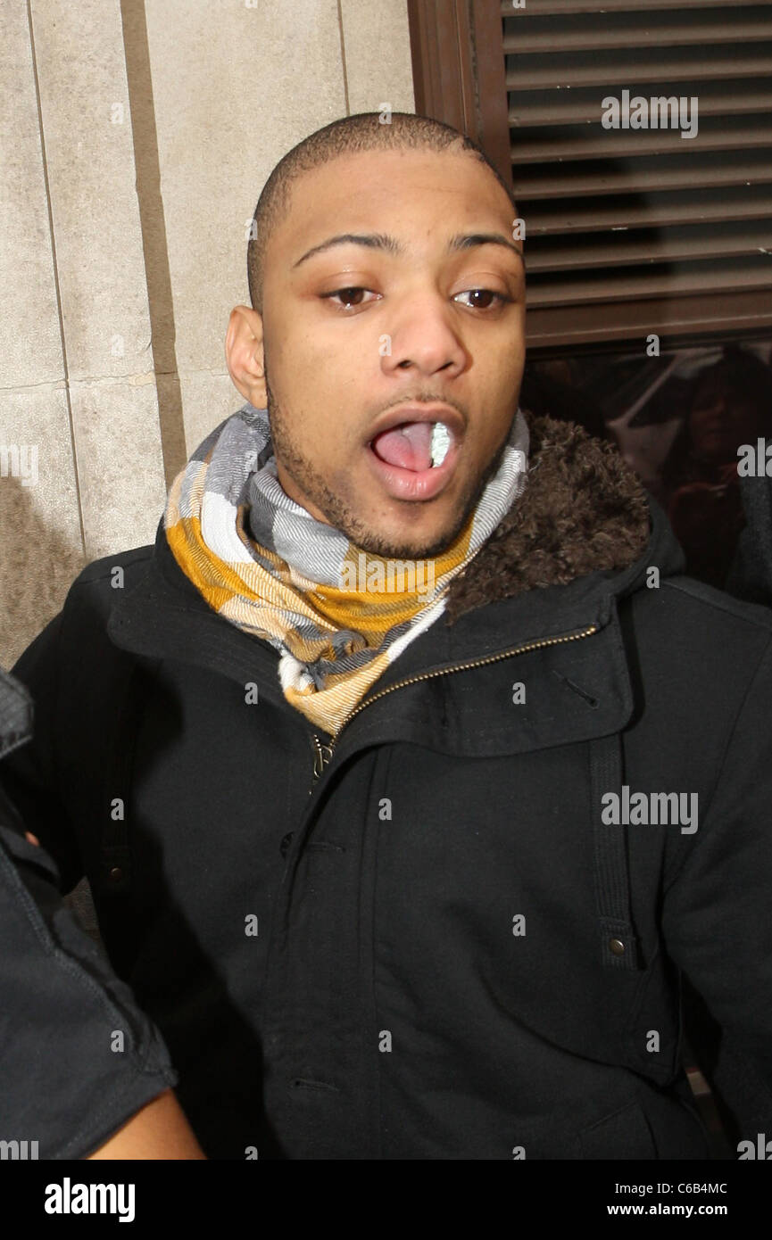 Jonathan Gill aka JB JLS outside the BBC Radio 1 studios London ...