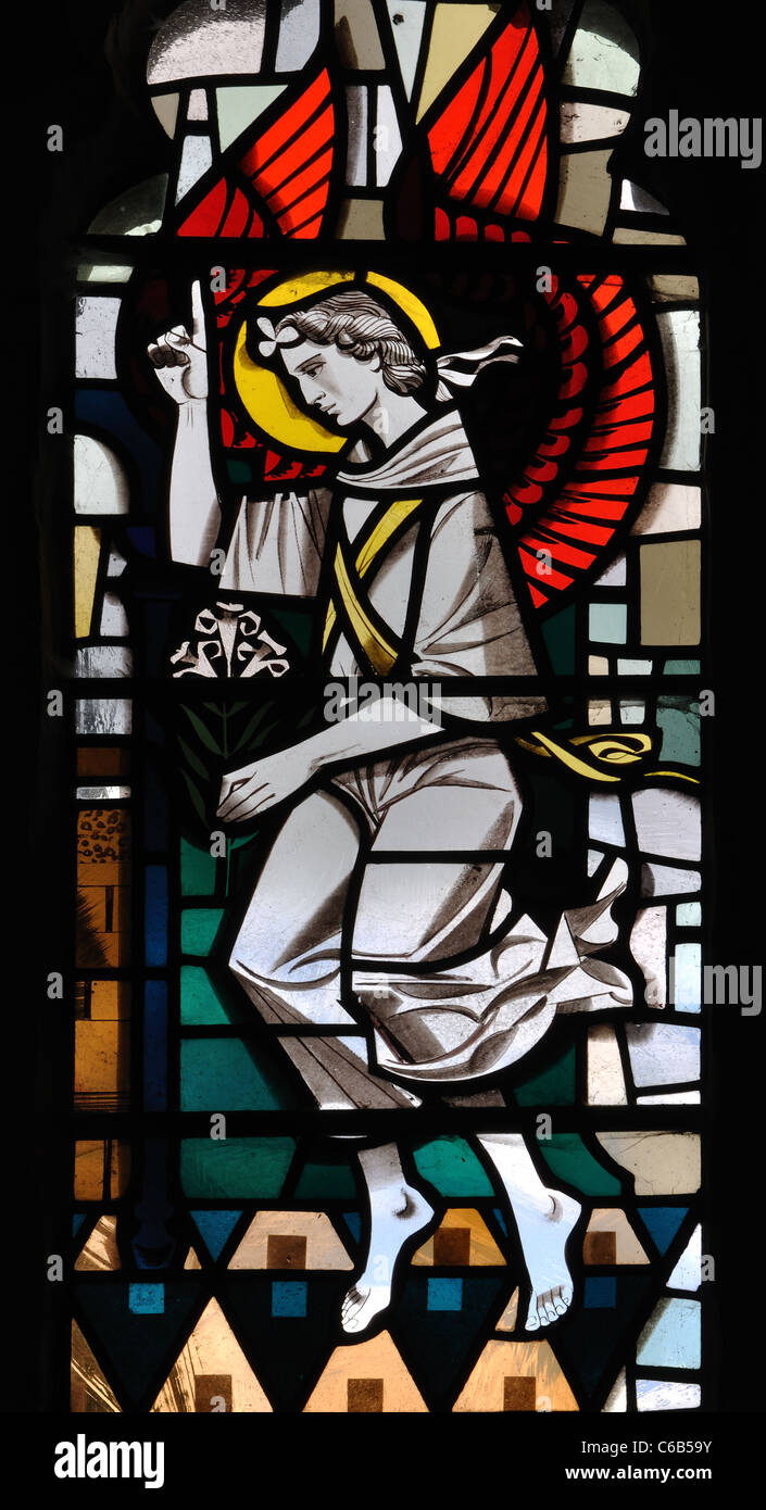 Archangel Gabriel stained glass in St. John the Baptist Church ...
