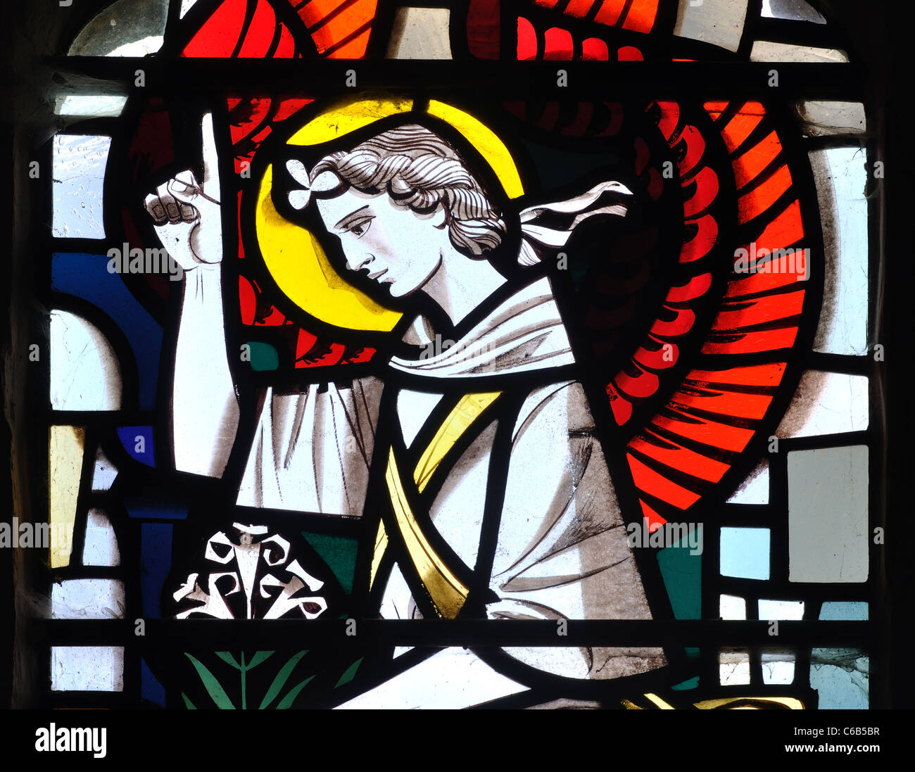 Stained glass in St. John the Baptist Church, Billesdon, Leicestershire ...