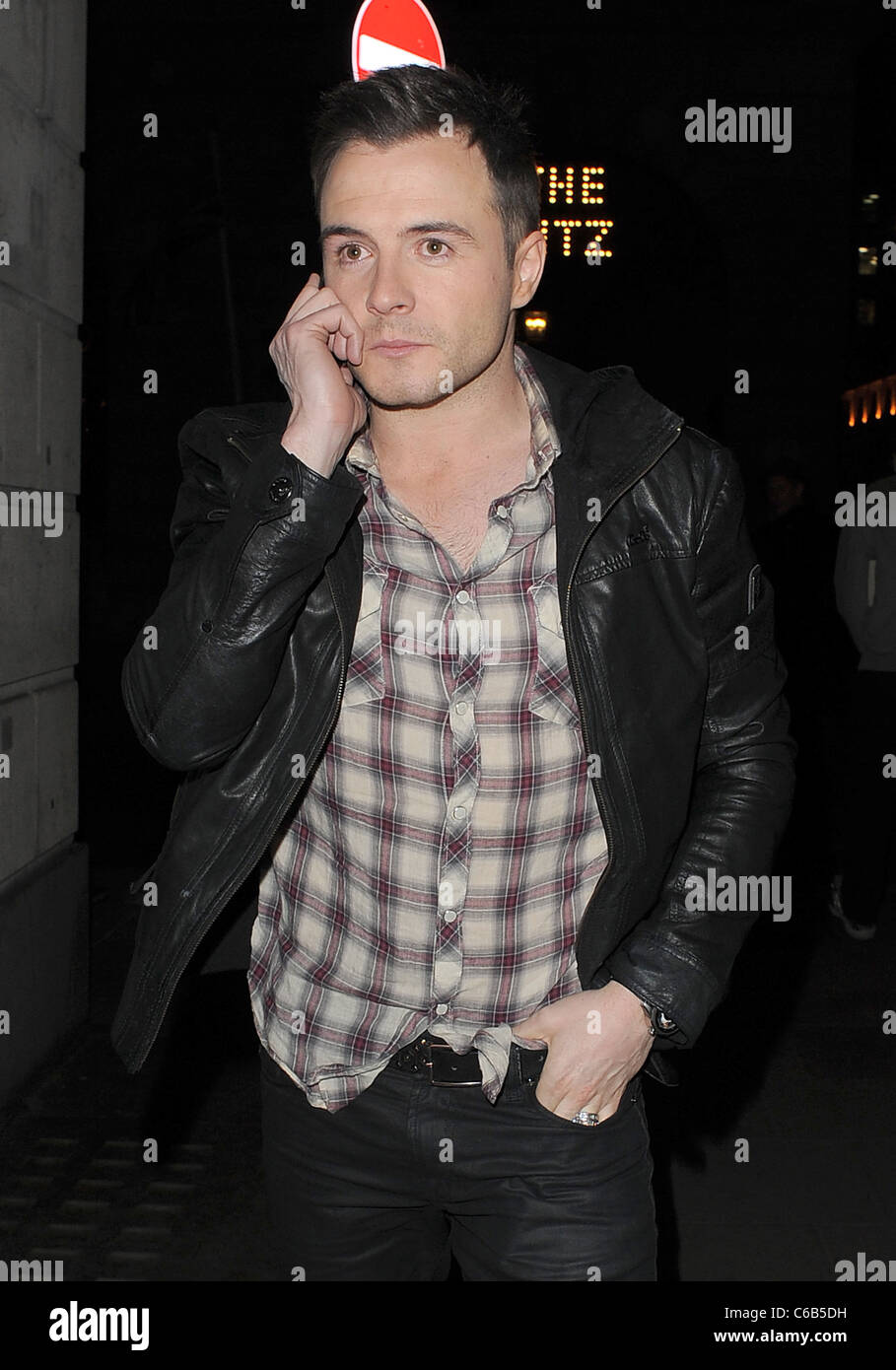 Westlife band member Shane Filan arriving at the Wolseley restaurant ...