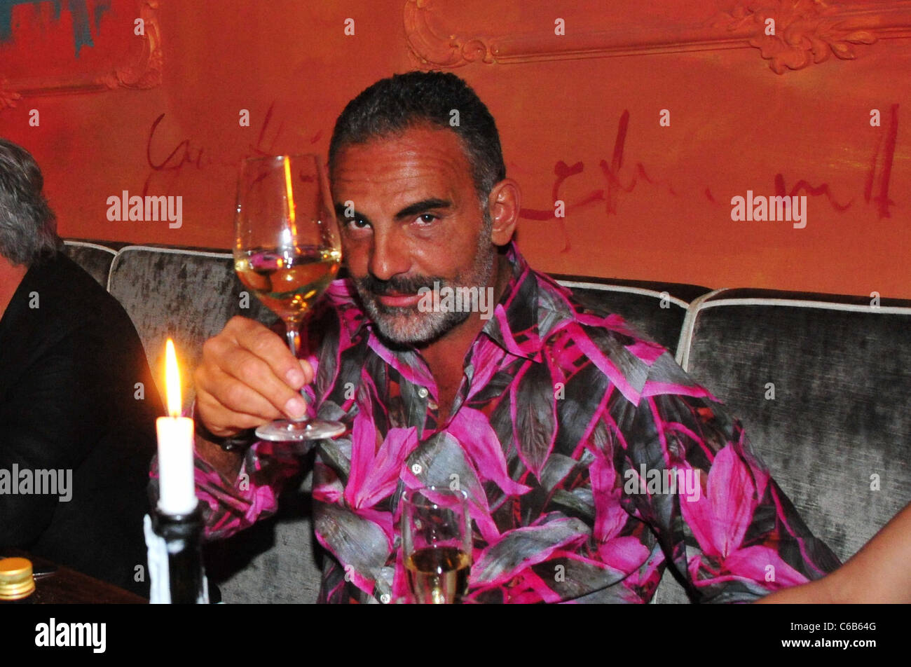 Christian audigier friends having late dinner at paul restaurant berlin ...