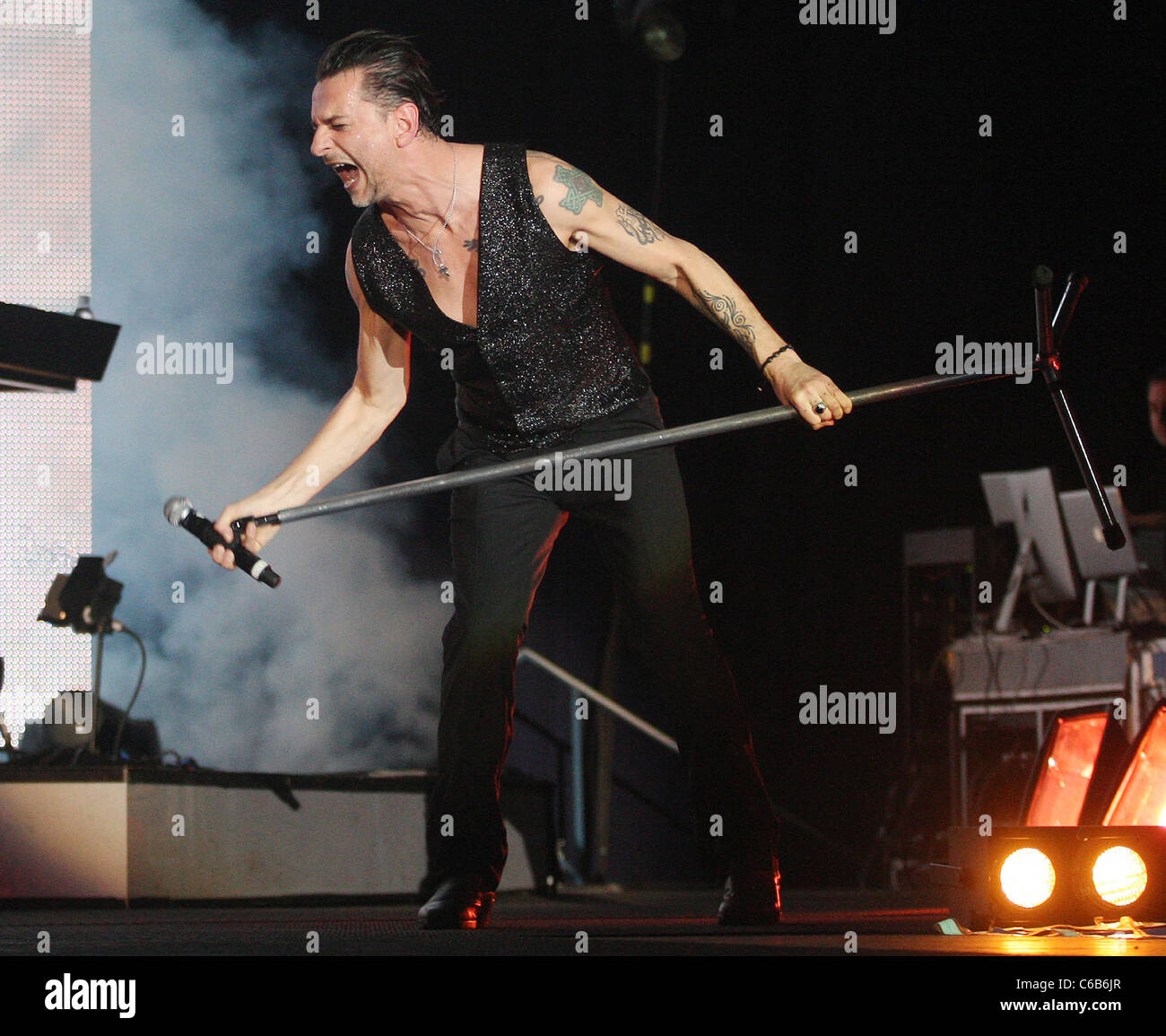 Dave Gahan Depeche Mode performing live at the Olympiski Theatre Moscow ...