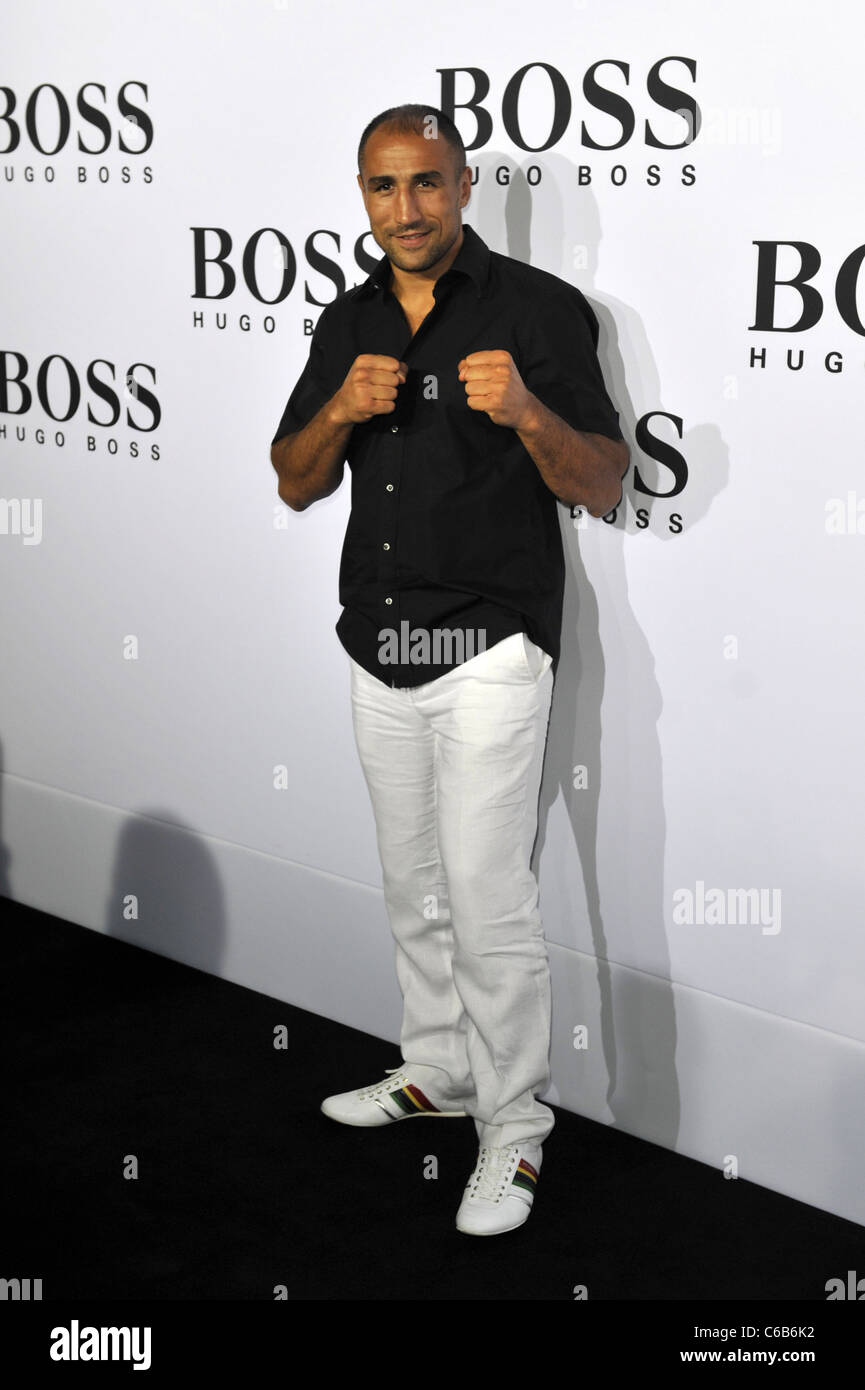 Arthur Abraham arriving at the Boss Black fashion show during the ...