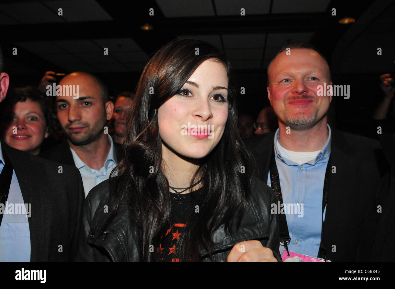 Lena Meyer Landrut, Stefan Raab at the aftershow party of the ...