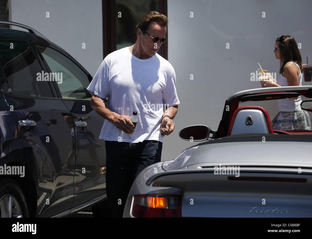 Arnold Schwarzenegger and his daughter Katherine Eunice leaving Cross ... Arnold Schwarzenegger and his daughter Katherine Eunice leaving Cross ...