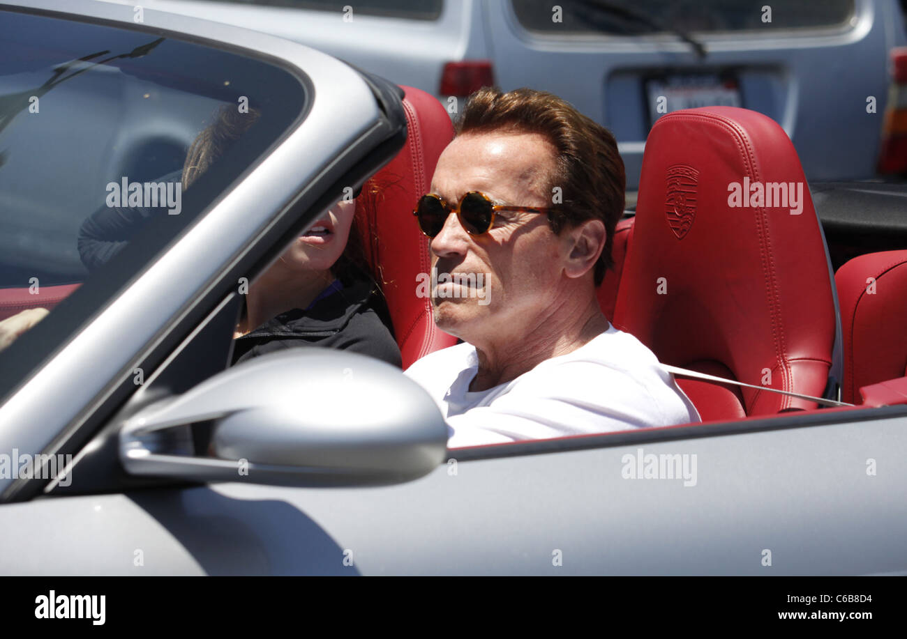 Arnold Schwarzenegger and his daughter Katherine Eunice leaving Cross ... Arnold Schwarzenegger and his daughter Katherine Eunice leaving Cross ...