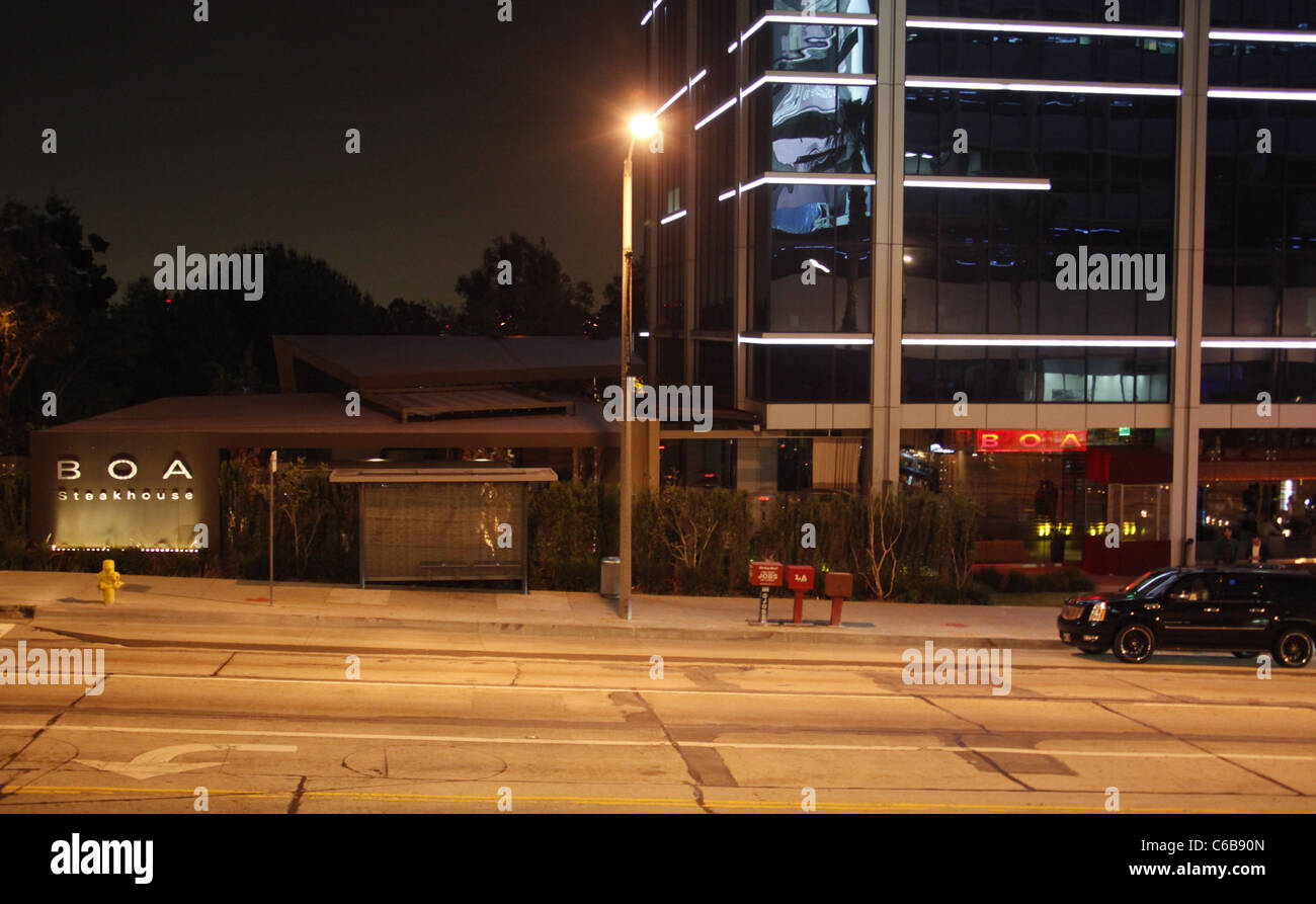 General view of steakhouse BOA restaurant in West Hollywood. Los ...