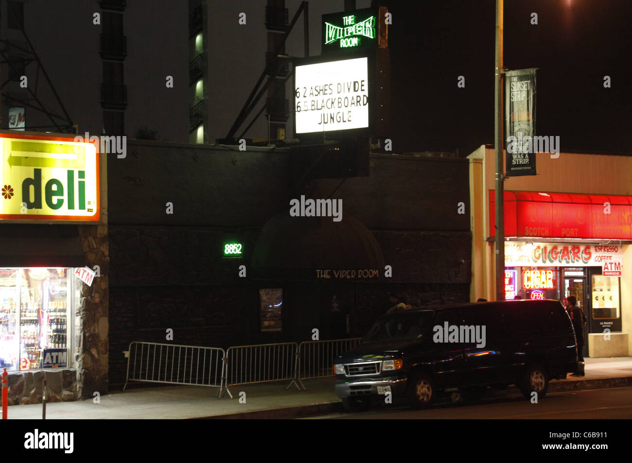 General view of the Viper Room club in West Hollywood. Los Angeles ...