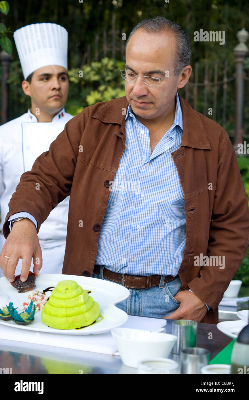 President Felipe Calderon during filming of Mexico The Royal Tour Stock ...