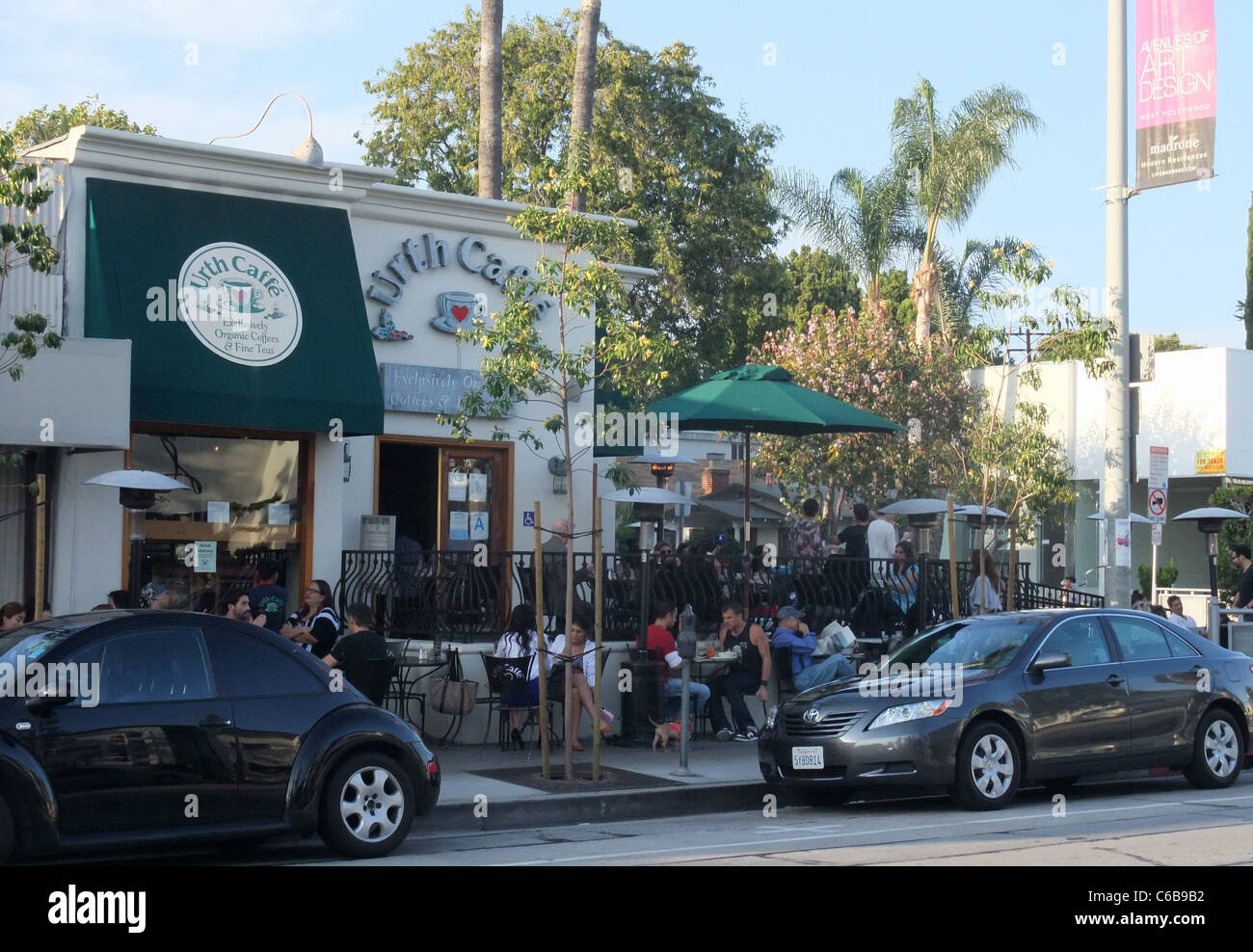General view of the Urth Caffe on Melrose Ave. Los Angeles, California - 02.06.10 Stock Photo ...