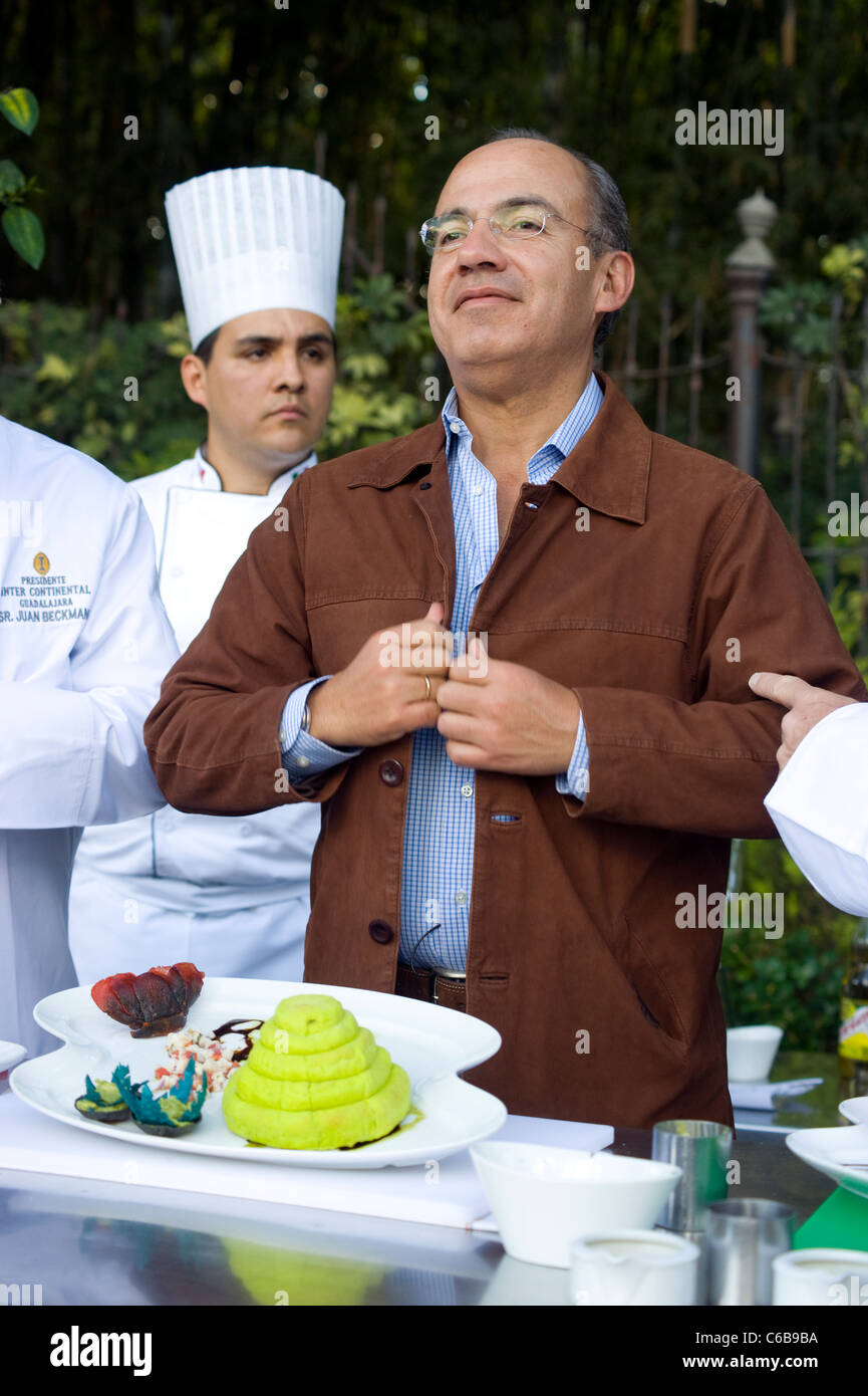 President Felipe Calderon during filming of Mexico The Royal Tour Stock ...