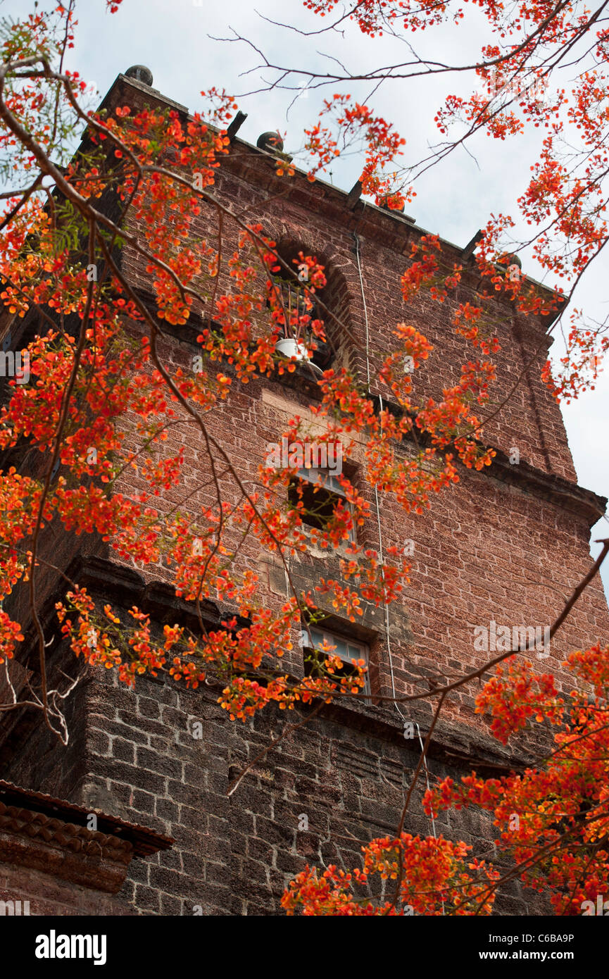 Bell Tower of The Basilica of Bom Jesus in Velha Goa, India Stock Photo ...