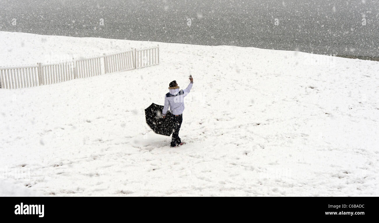 Heavy Snow covers the city of Cannes, France on February 11, 2010. The ...