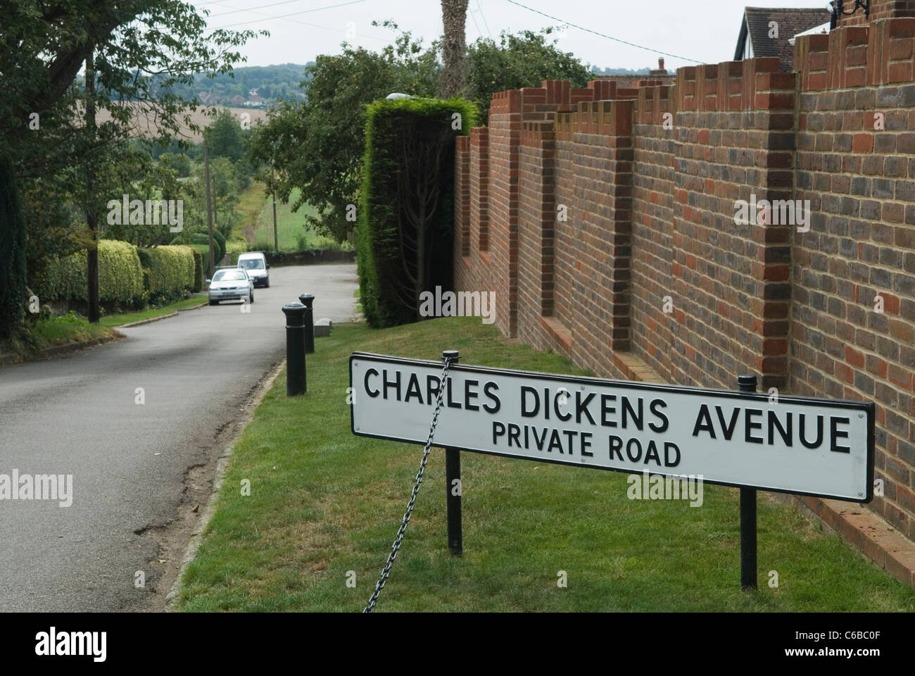 Higham Kent. Charles Dickens Avenue, a private estate road. Charles ...