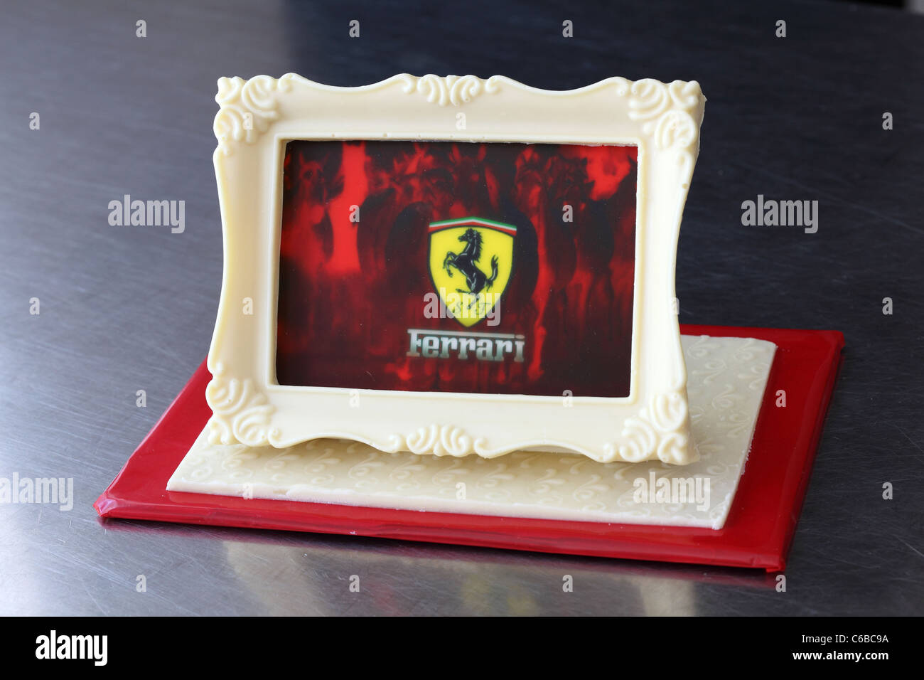 chocolate edible frame Stock Photo - Alamy