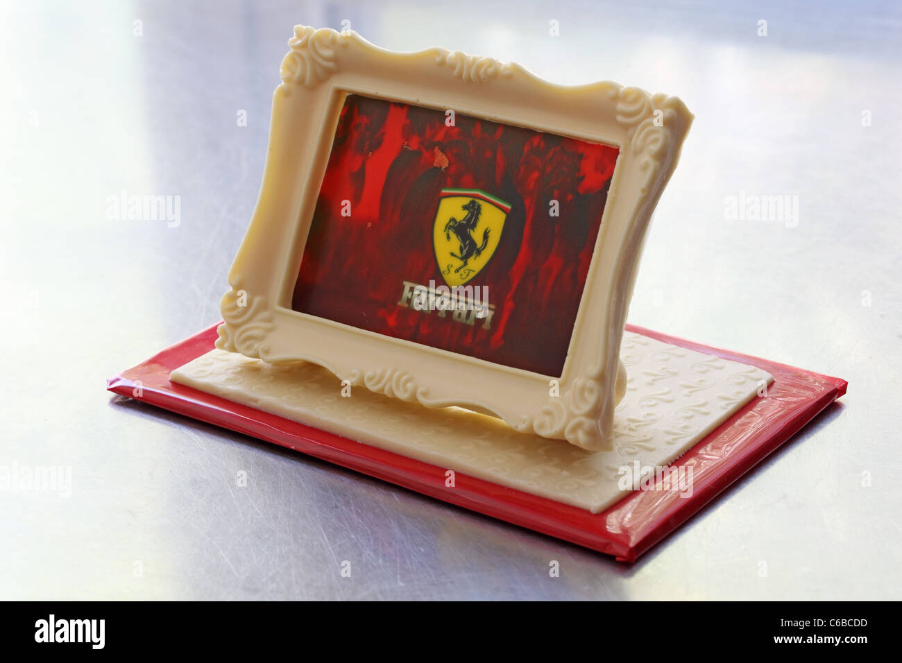 chocolate edible frame Stock Photo - Alamy