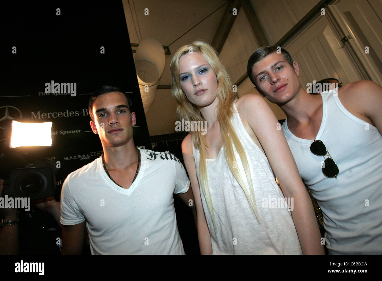Model - Backstage at Kilian Kerner fashion show at Mercedes Benz ...