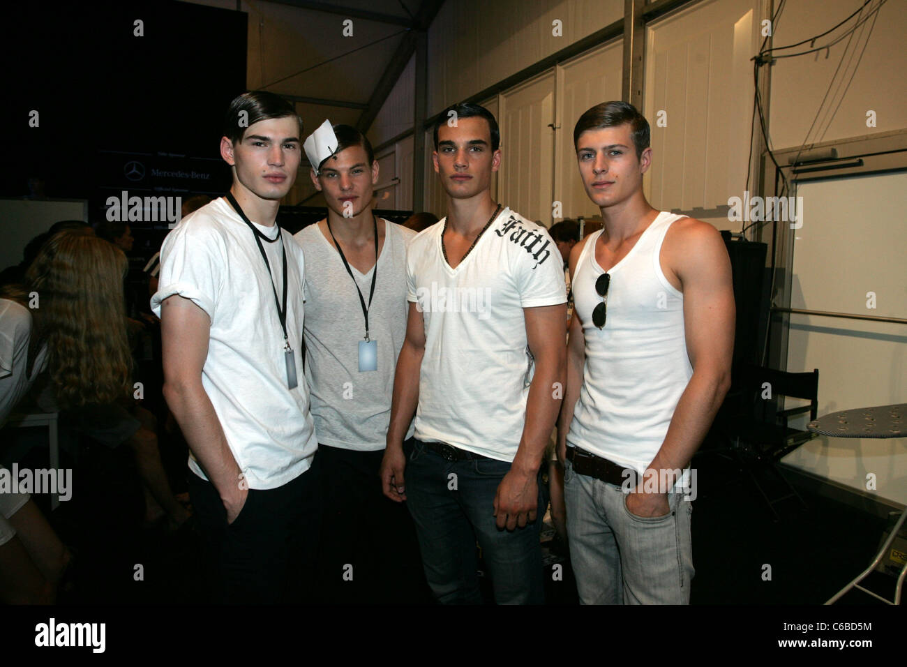 Model - Backstage at Kilian Kerner fashion show at Mercedes Benz ...