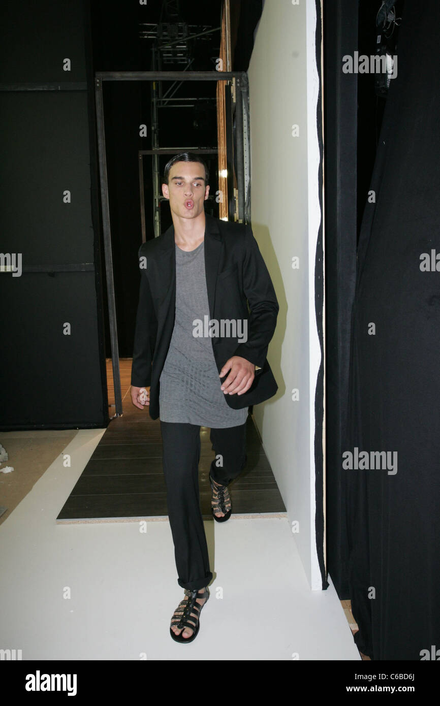 Model - Backstage at Kilian Kerner fashion show at Mercedes Benz ...