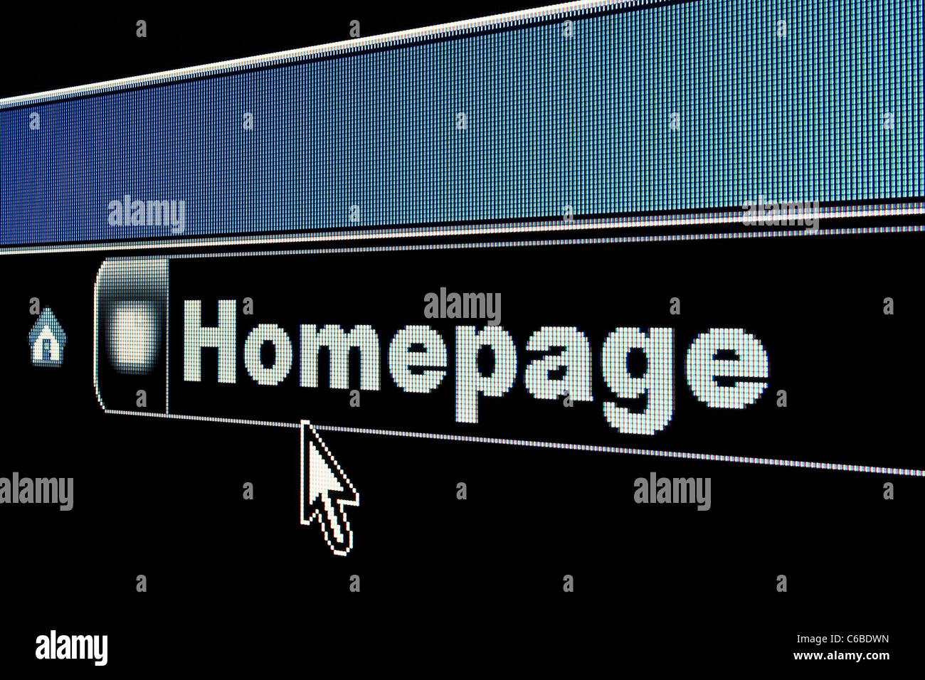 Homepage concept on an internet browser URL address Stock Photo - Alamy