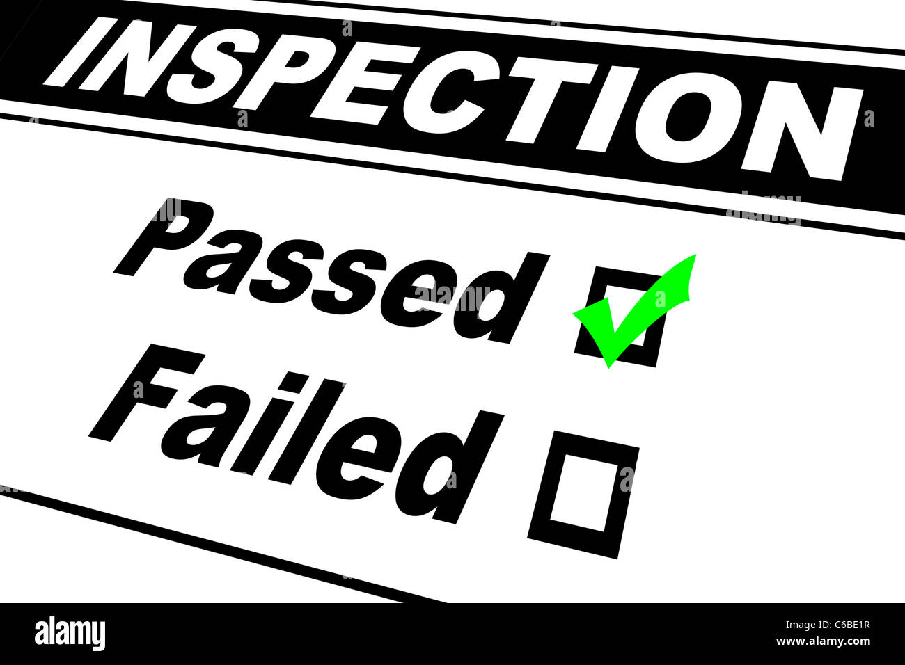 Passed Inspection High Resolution Stock Photography and Images - Alamy